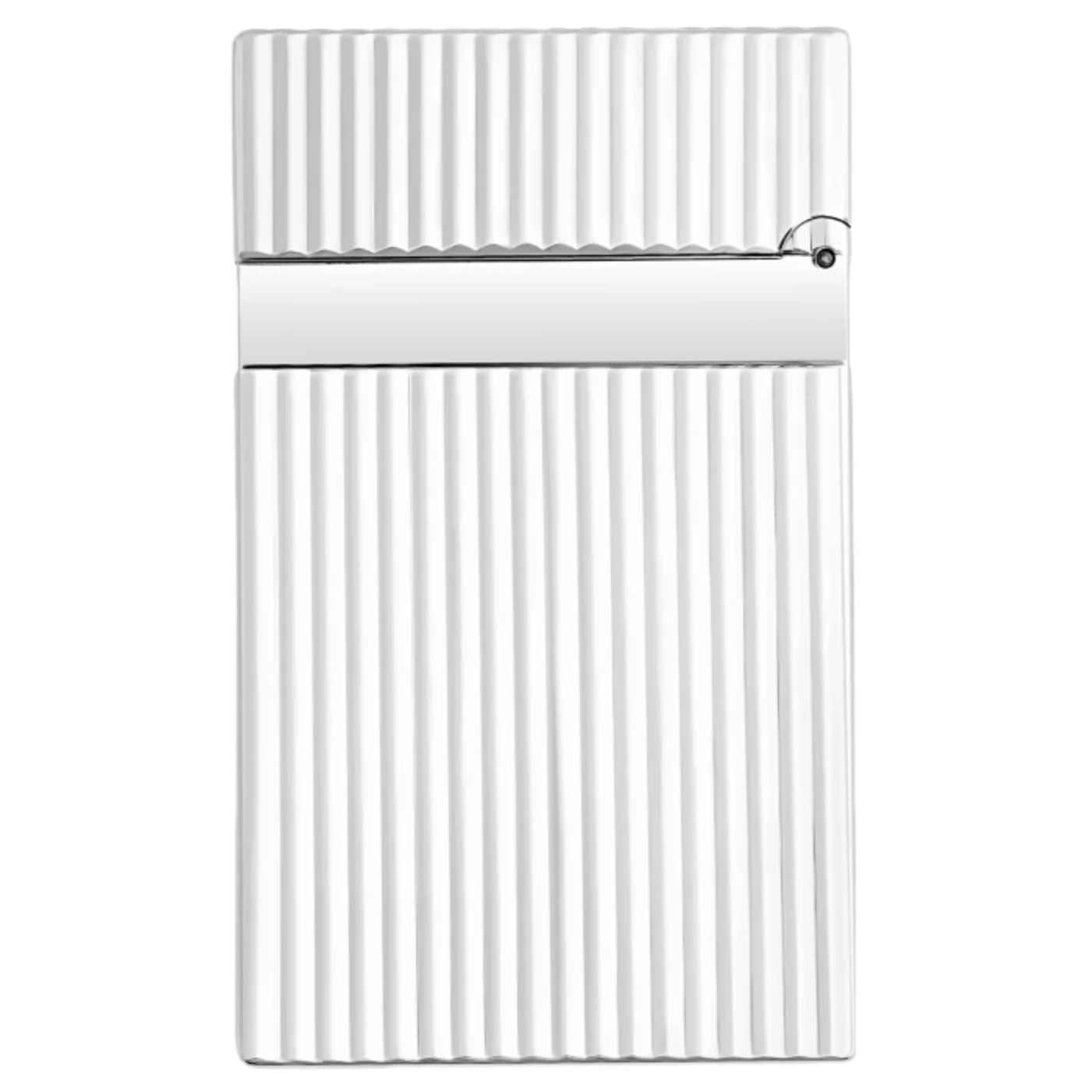 S.T. Dupont Line 2 Vertical Lines Silver Plated Lighter | KirbyAllison.com