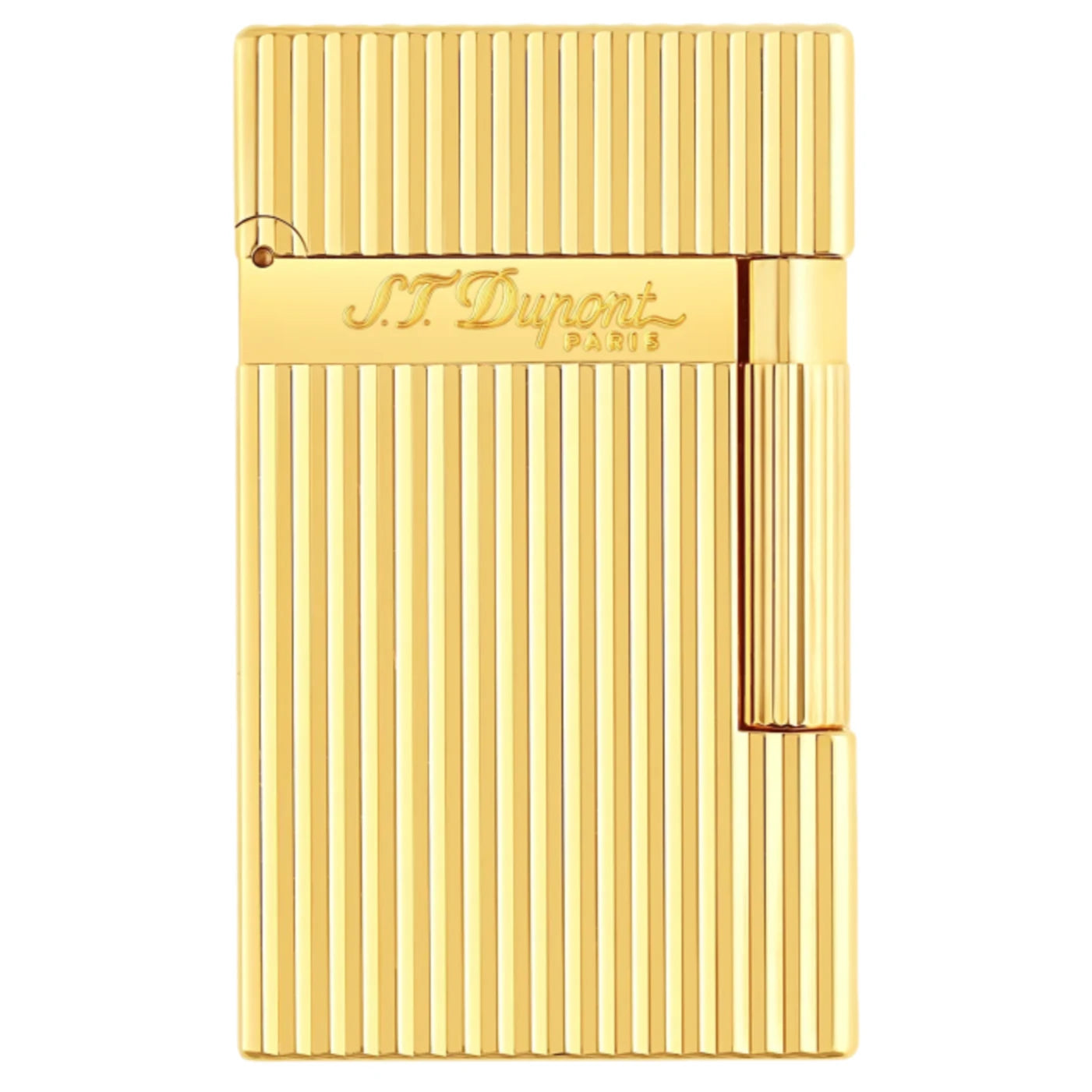 S.T. Dupont Line 2 Vertical Lines Gold Lighter | KirbyAllison.com