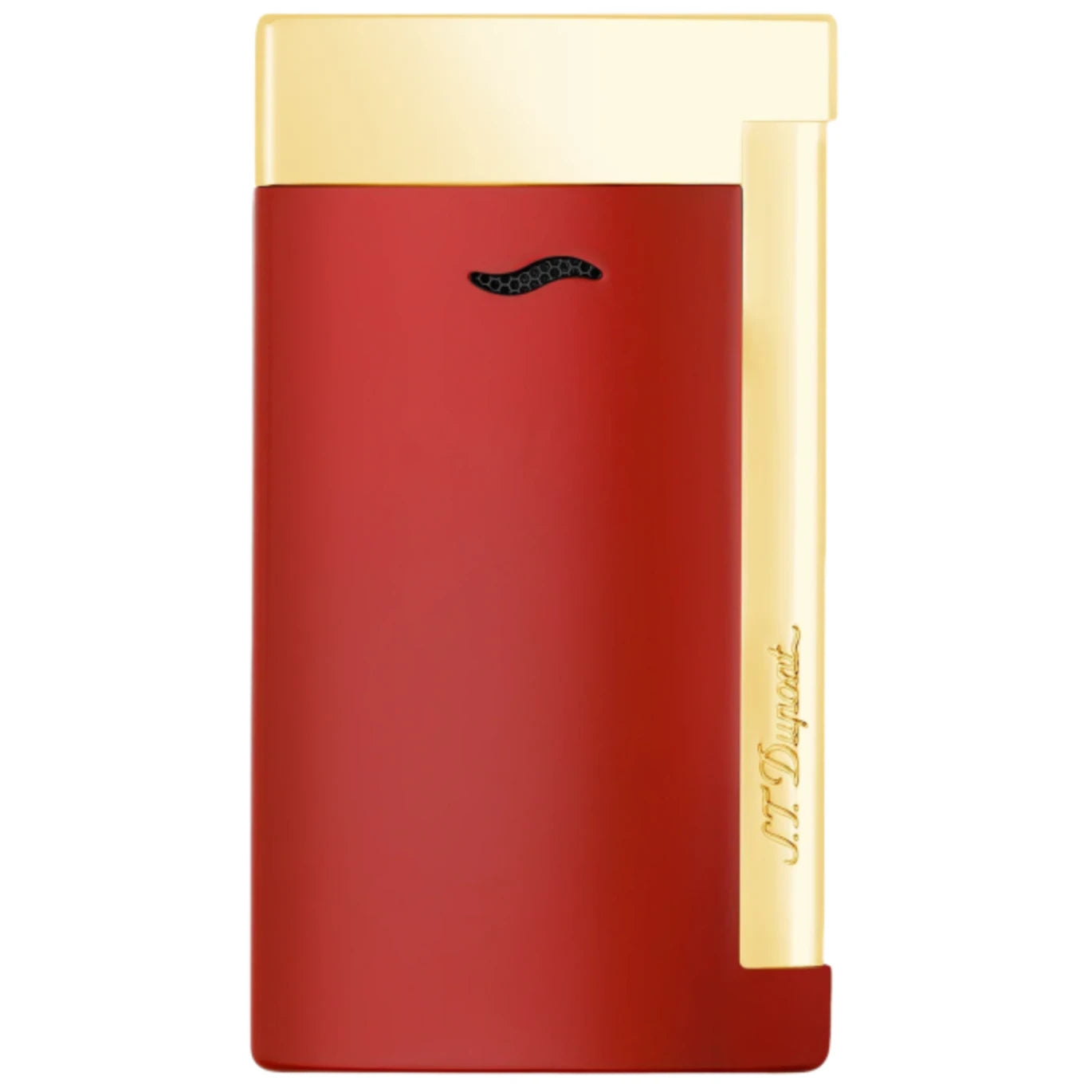 S.T. Dupont Slim 7 Red & Gold Lighter | KirbyAllison.com