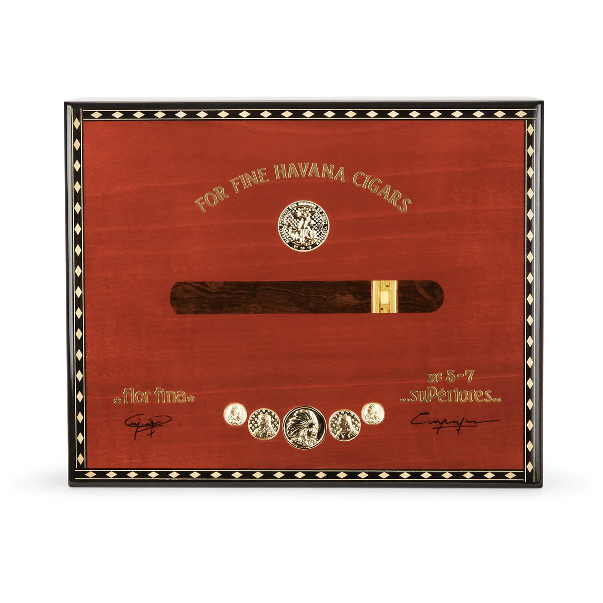 Elie Bleu Red Sycamore Medals Humidor (75 Cigars) | KirbyAllison.com