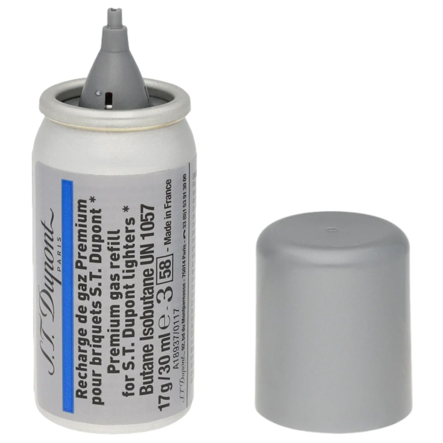 S.T. Dupont Blue Gas Butane Refill | KirbyAllison.com