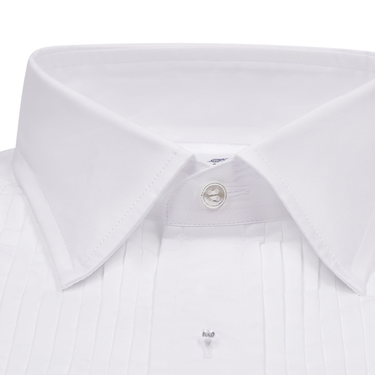 Budd x Kirby Allison Hand Pleated White Dinner Shirt | KirbyAllison.com