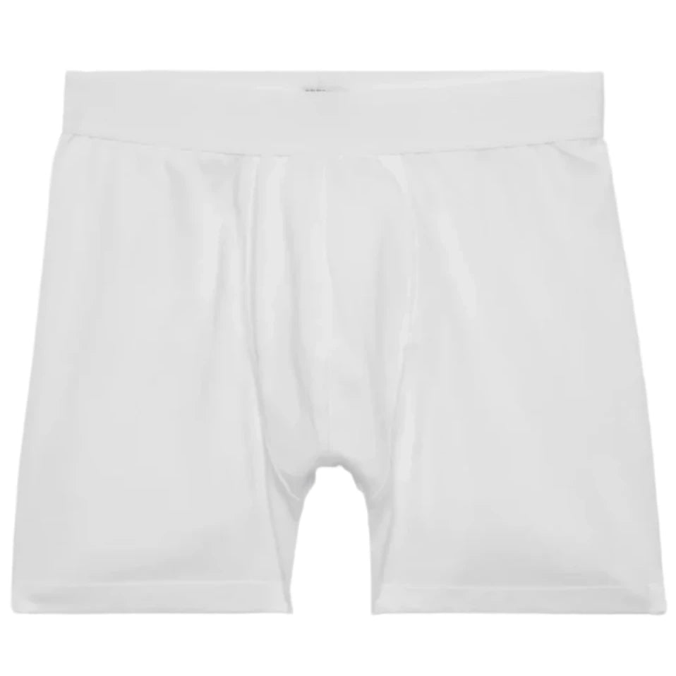 Bresciani 100% Cotton Knitted Boxer Briefs White | KirbyAllison.com