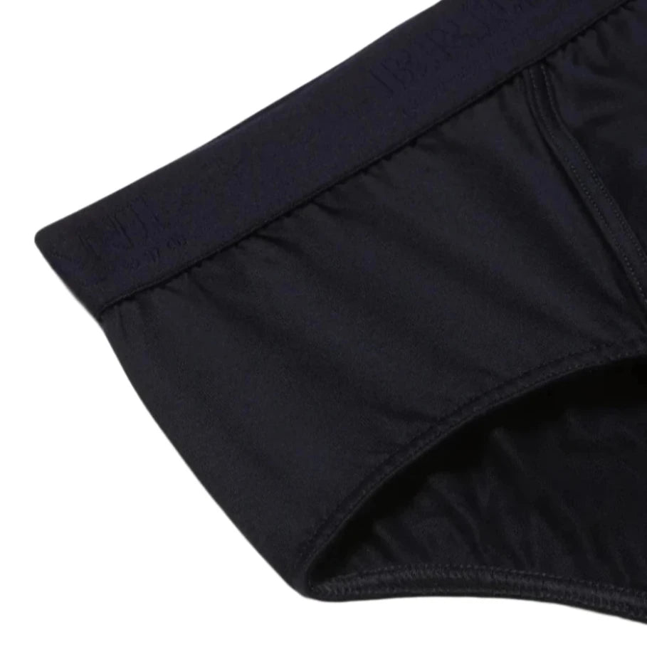 Bresciani 100% Cotton Knitted Briefs Black | KirbyAllison.com