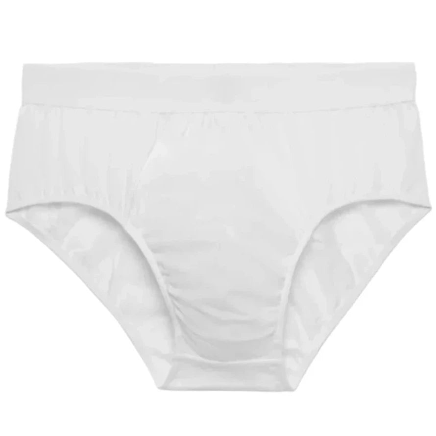 Bresciani 100% Cotton Knitted Briefs White | KirbyAllison.com