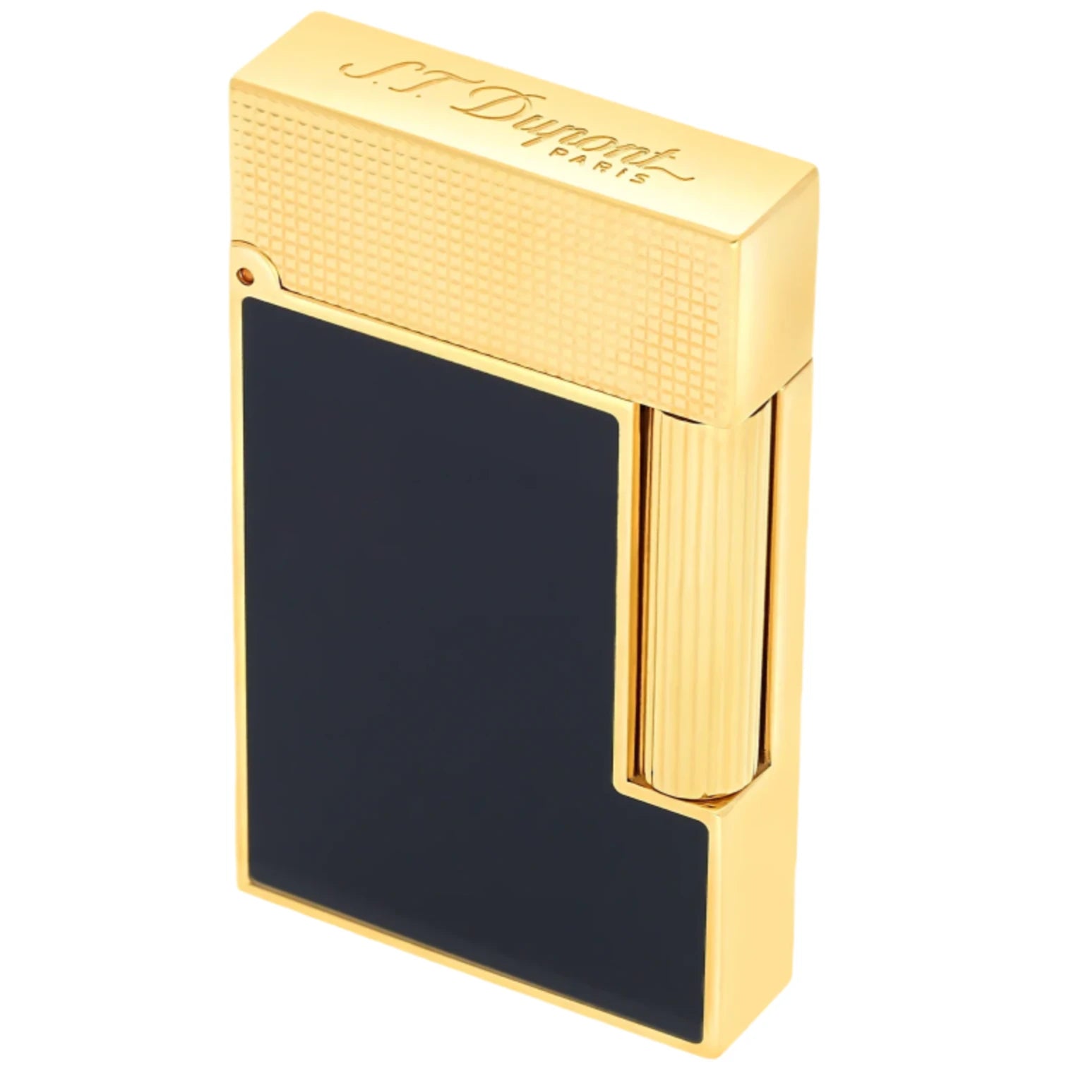 S.T. Dupont Line 2 Blue Lacquer Gold Lighter | KirbyAllison.com