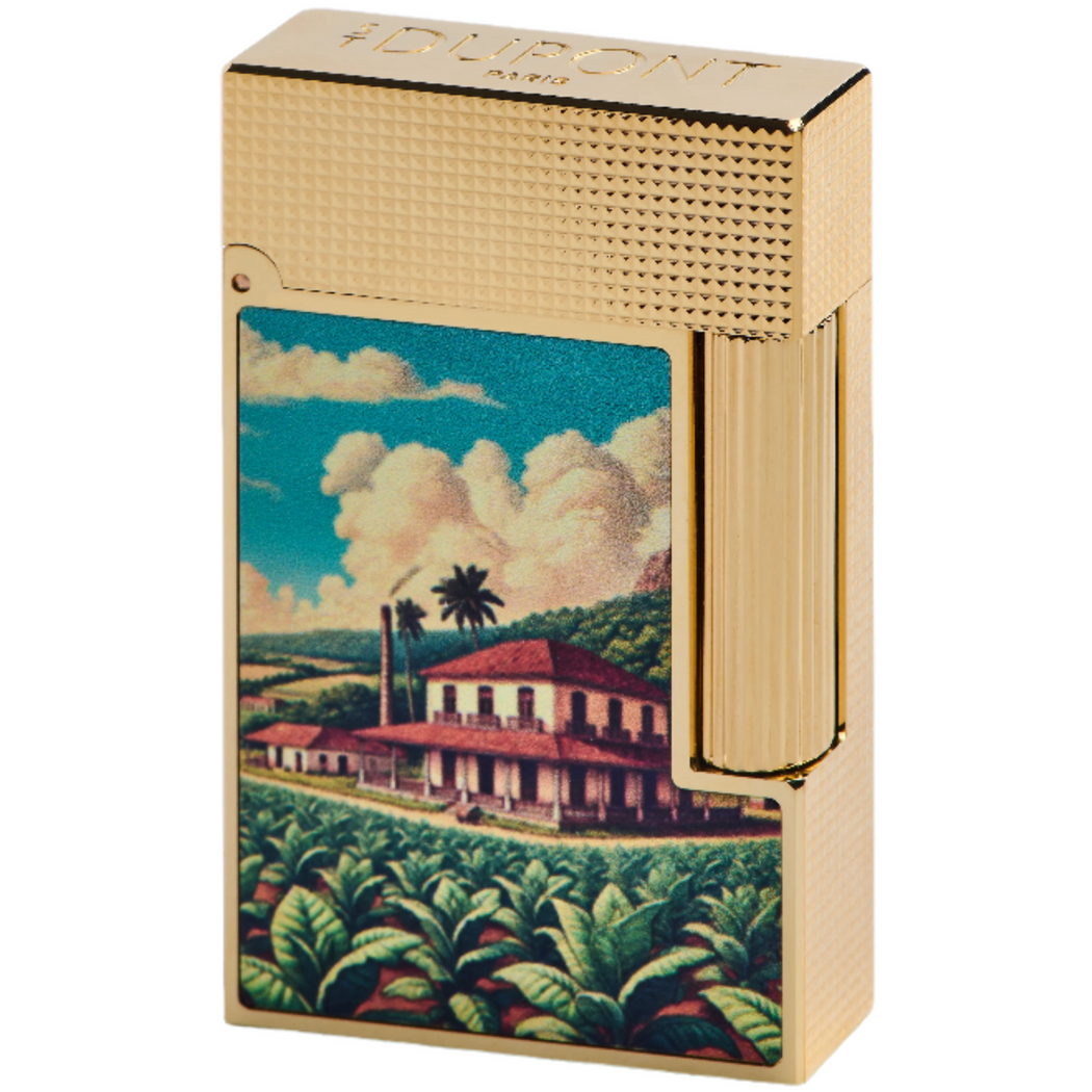 S.T. Dupont Line 2 Havana Dreams Tobacco Estate Gold Finish Lighter ...