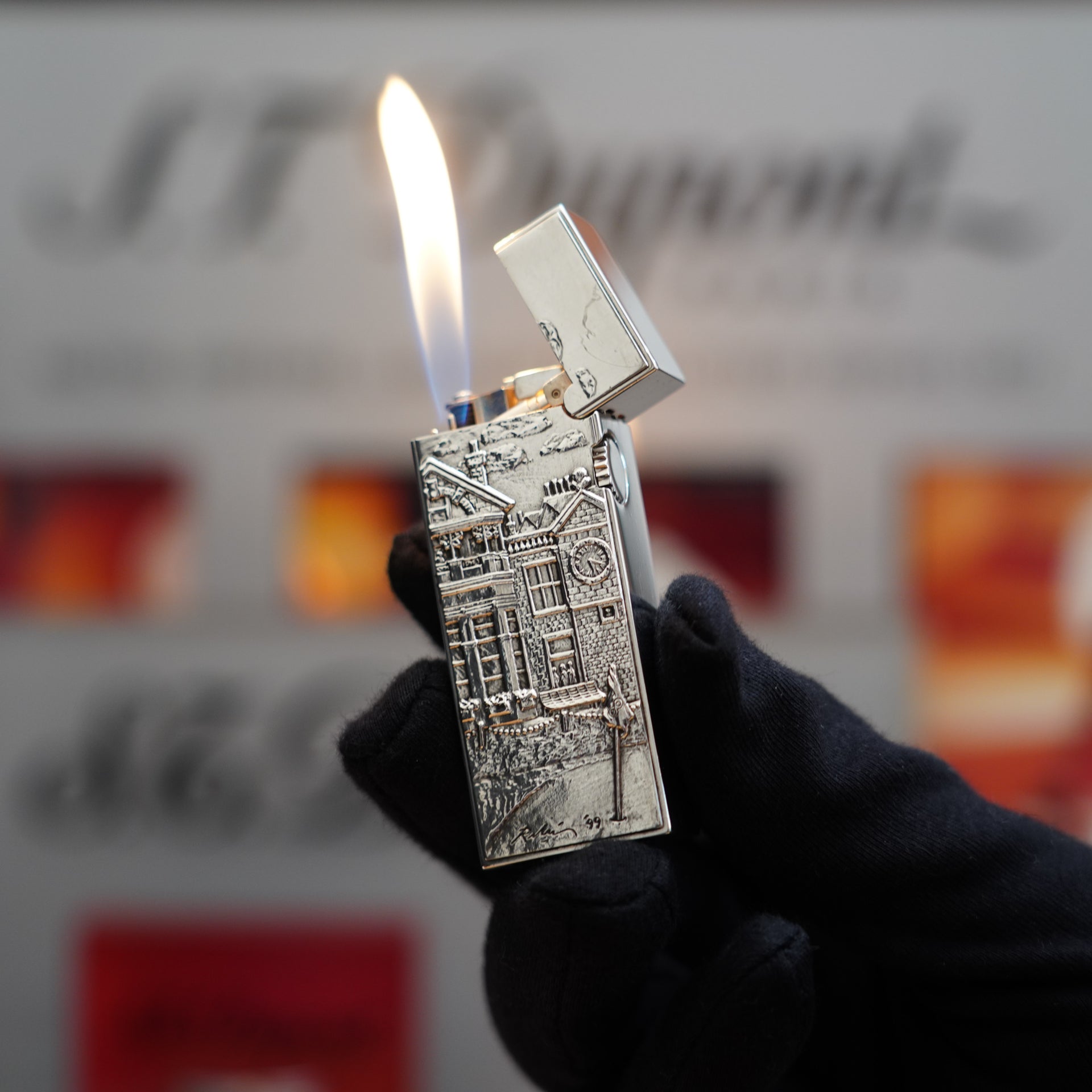 Vintage 1990 Limited Dunhill Rollagas Solid 925 Silver Factory Great G ...