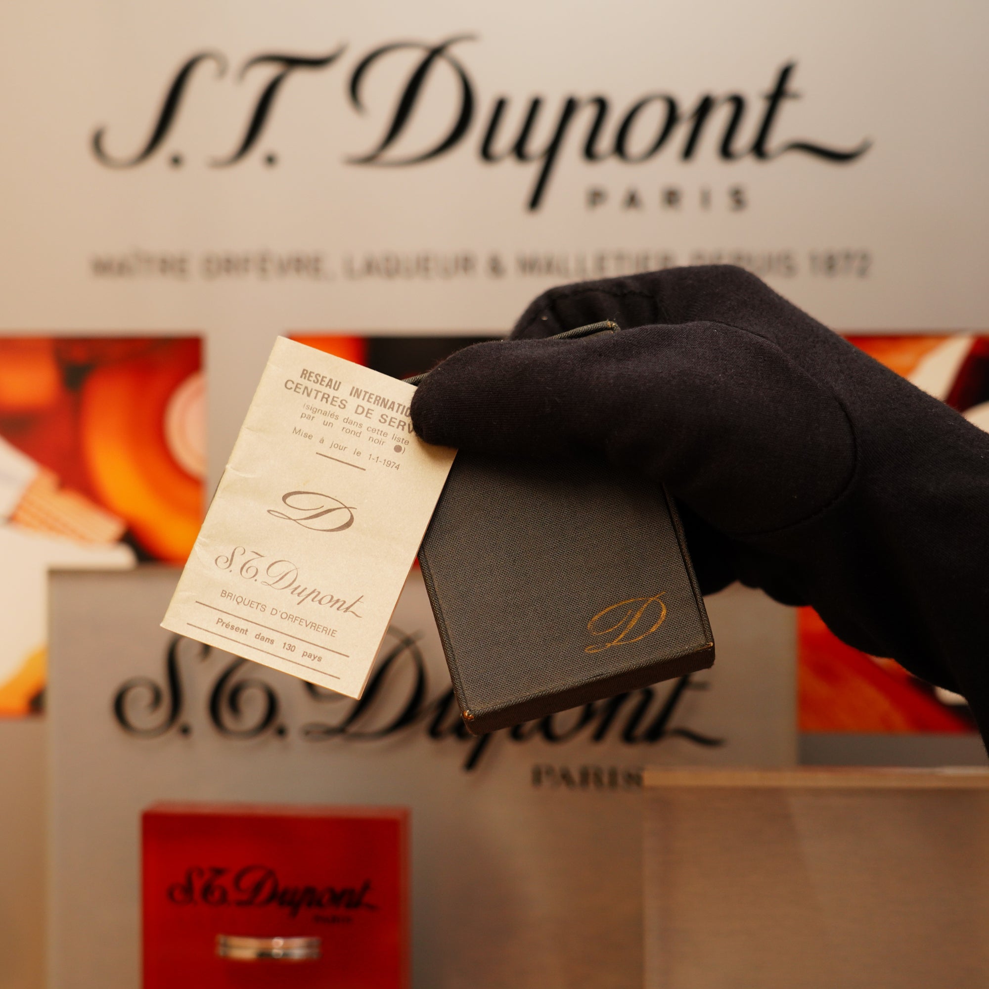 Vintage 1970 St Dupont 24k Heavy Rose Gold Finish Small Ligne 1 Natura ...