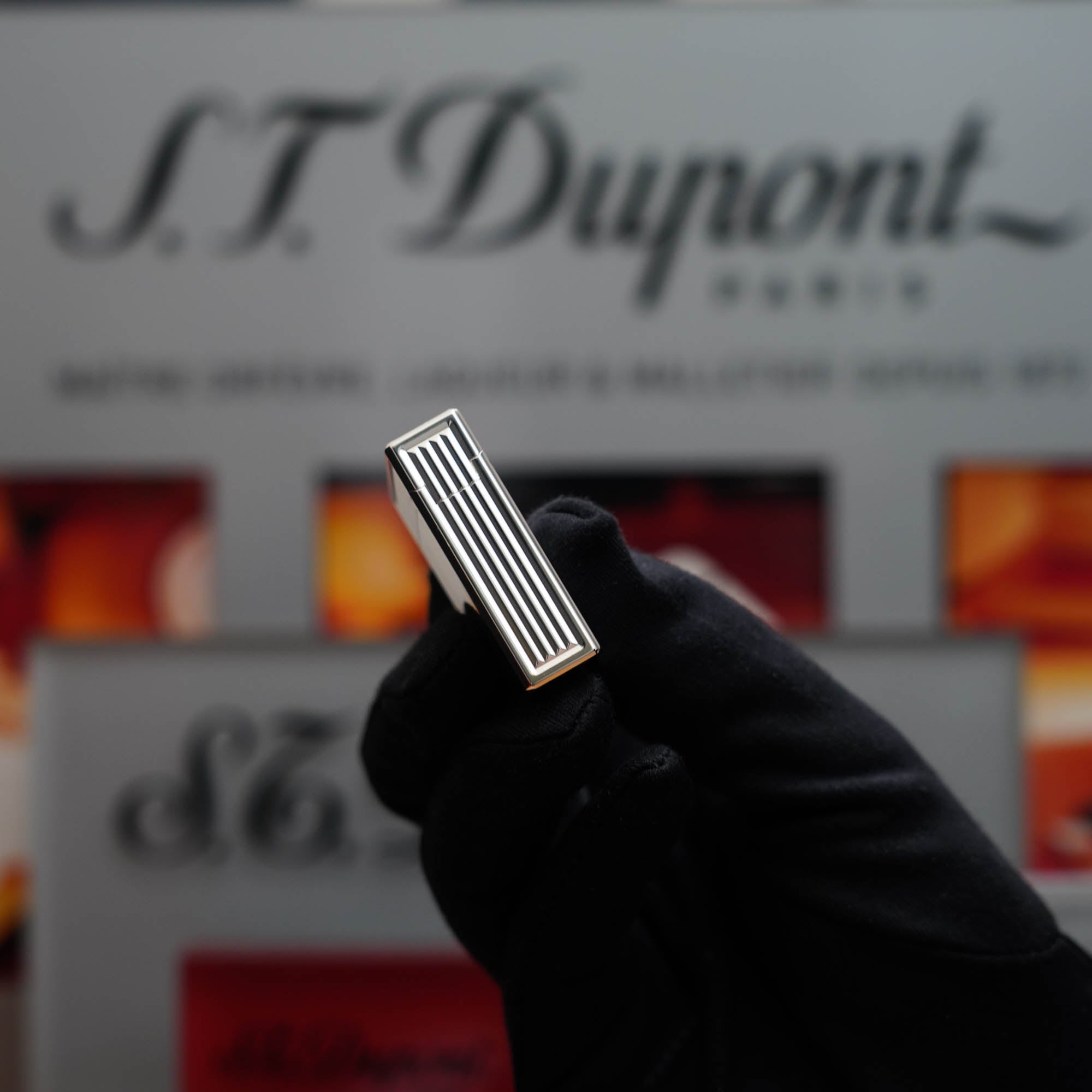 Vintage 1980 St Dupont Heavy Silver Finish Lines Ligne 1 Short Lighter ...