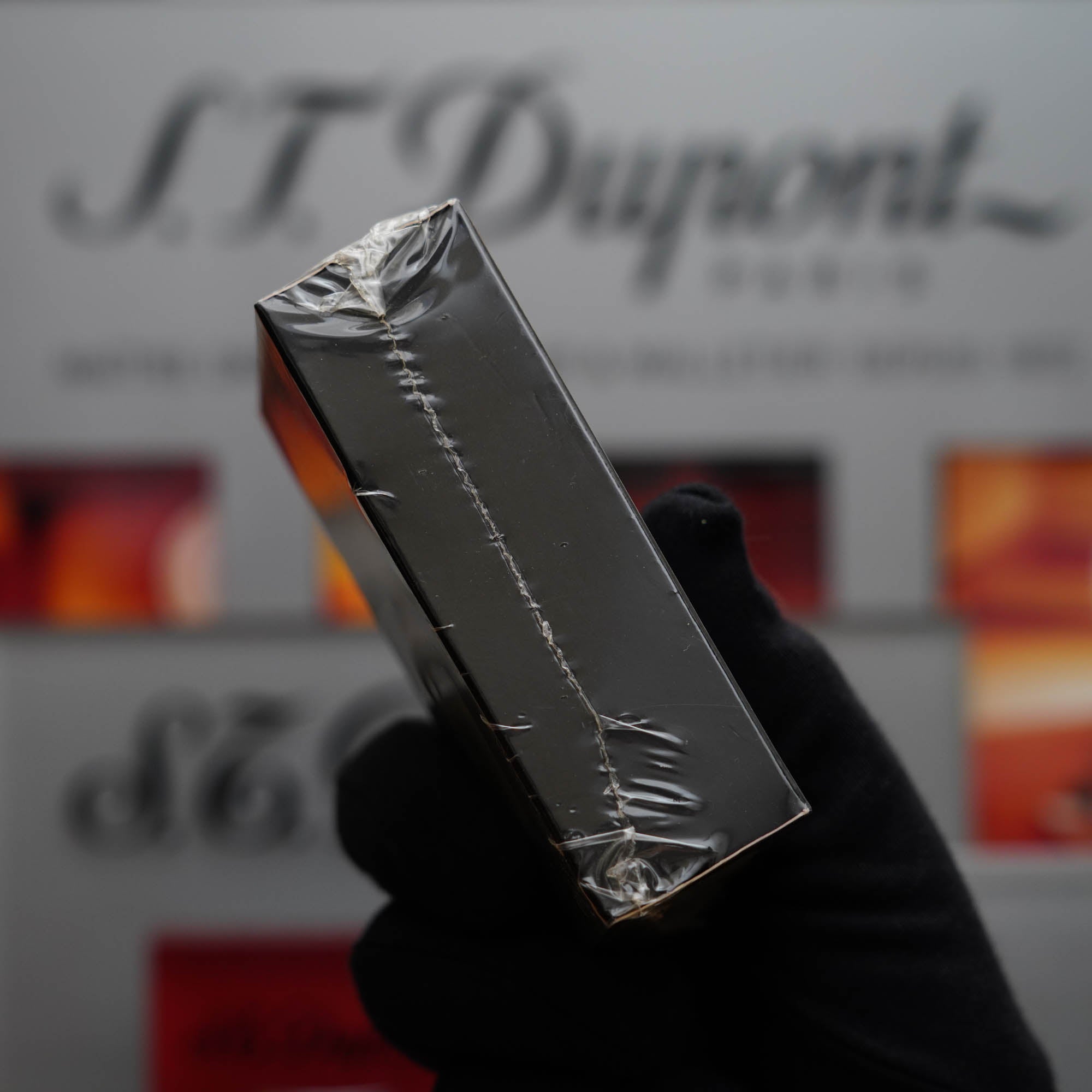 Vintage 1990 S.T. Dupont Heavy Silver Finish Diamond Head Ligne 1 Smal ...