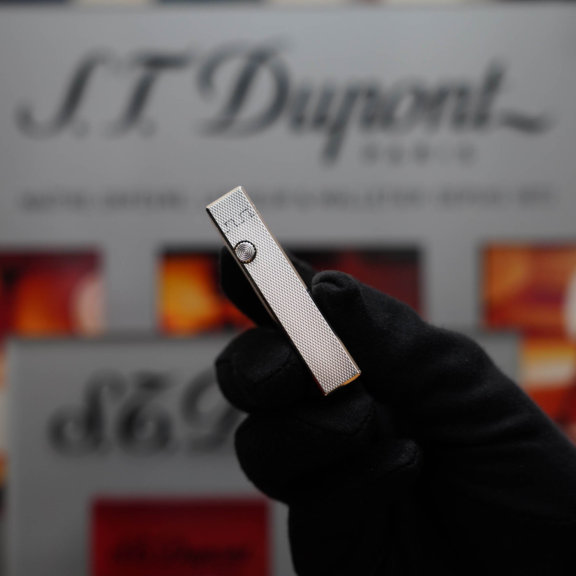 Vintage 1970 St Dupont Barley Heavy Silver Finish Lighter ...