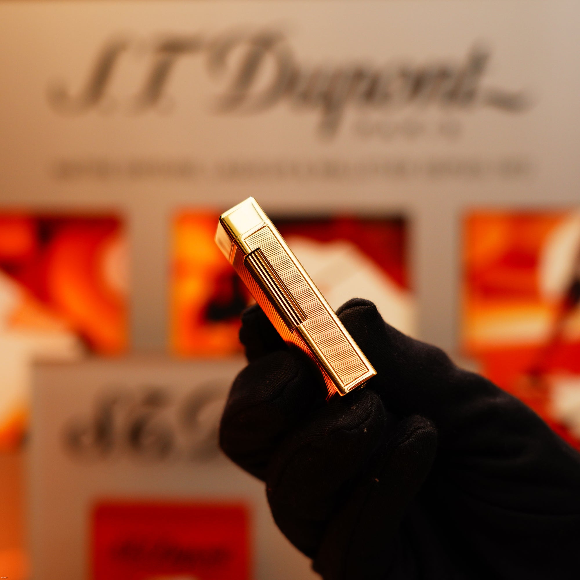 Vintage 1964 Oct. Dunhill Rollagas Early Production Solid 18k Gold wit ...