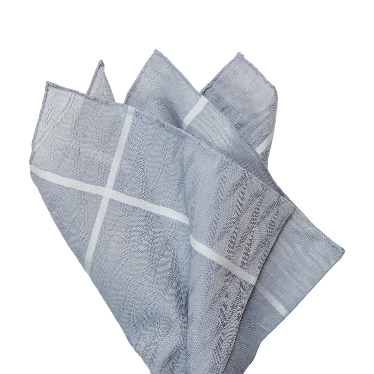 Simonnot Godard Light Grey Cotton Handkerchief | KirbyAllison.com