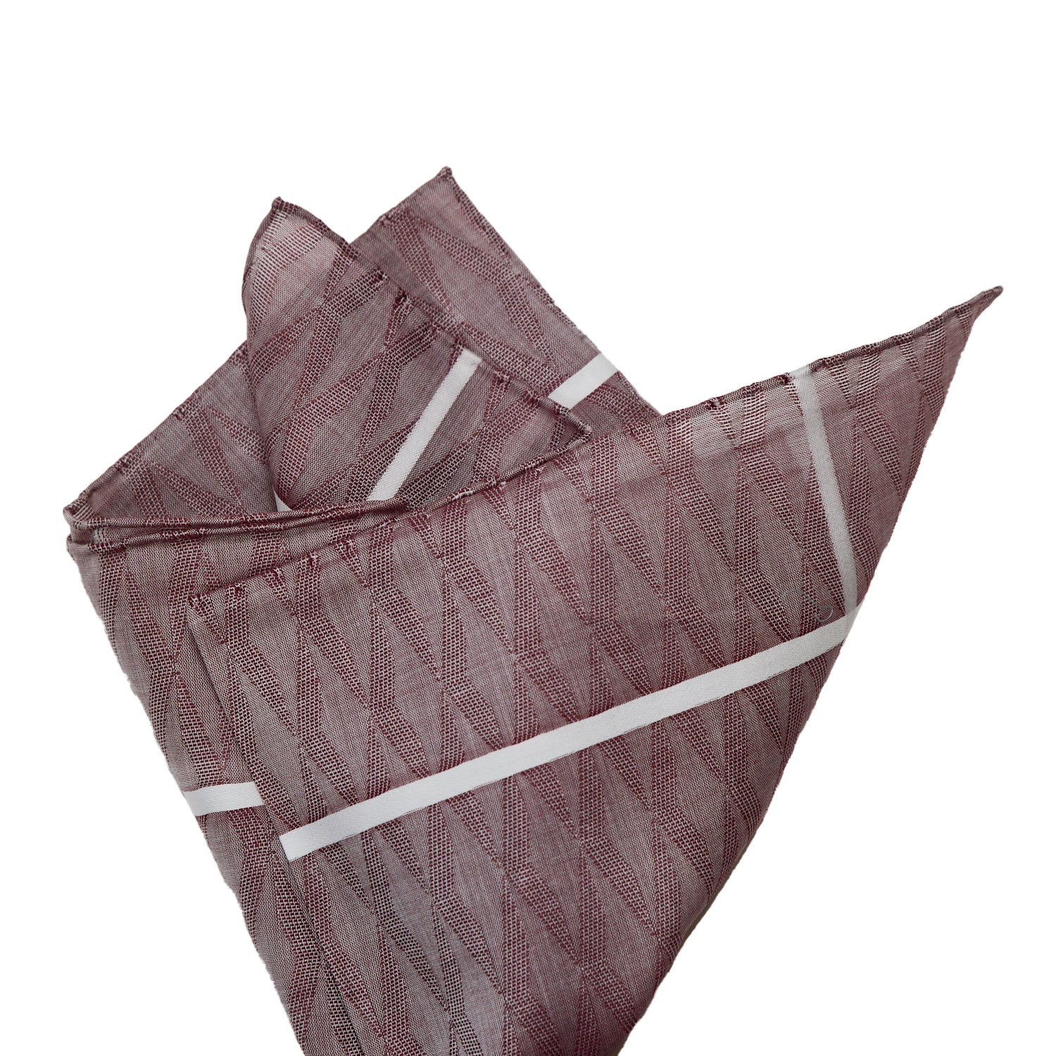 Simonnot Godard Burgundy Cotton Handkerchief | KirbyAllison.com