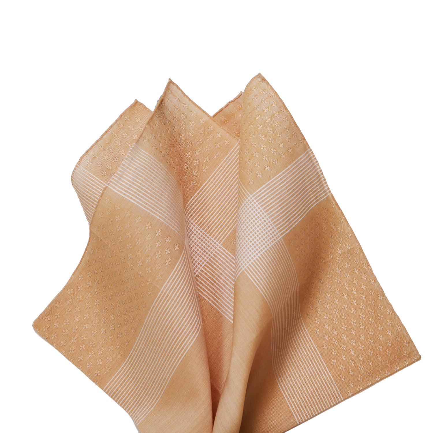 Simonnot Godard Fleur de Lys Jacquard Copper Pocket Square ...