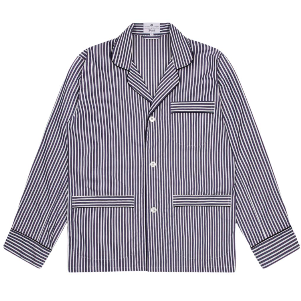 Budd x Kirby Allison Budd Stripe 100% Cotton Pajamas, Navy ...
