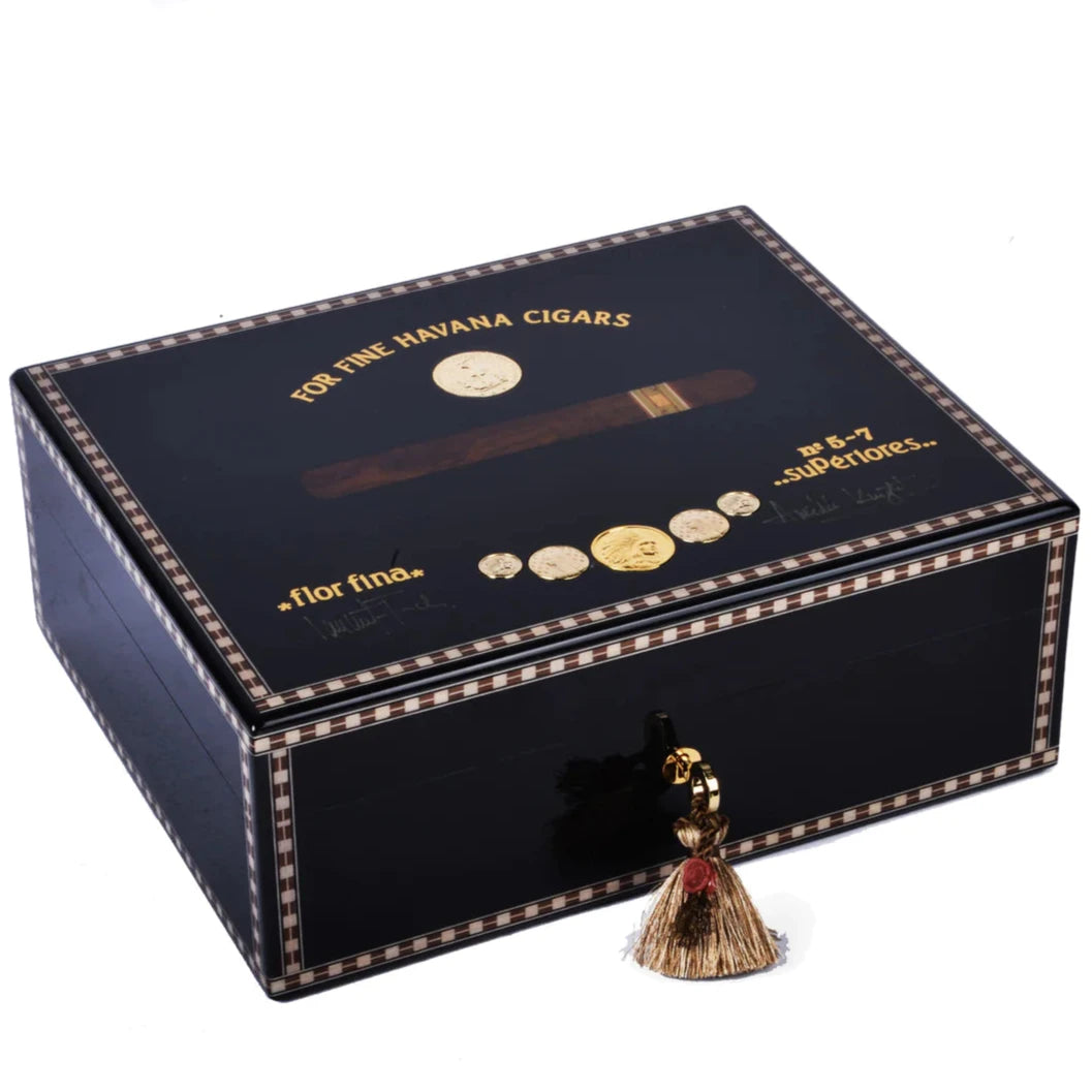 Elie Bleu Black Sycamore Medals Humidor (75 Cigars) | KirbyAllison.com
