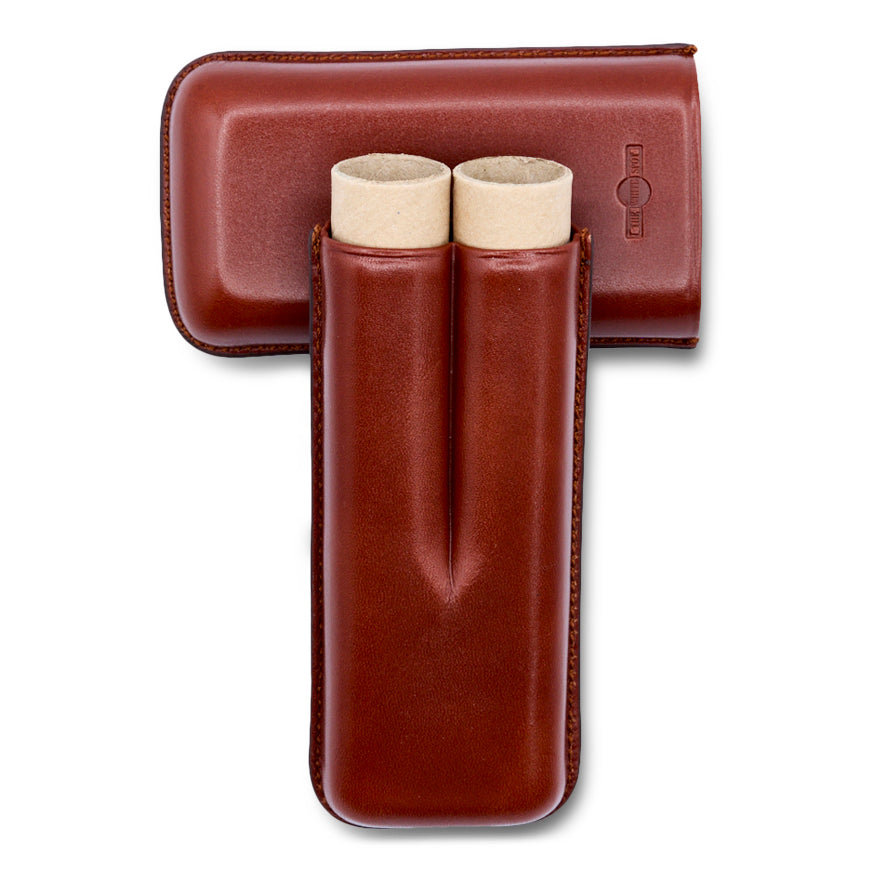 Dunhill Bulldog Robusto Brown Cigar Case (2 cigars) | KirbyAllison.com