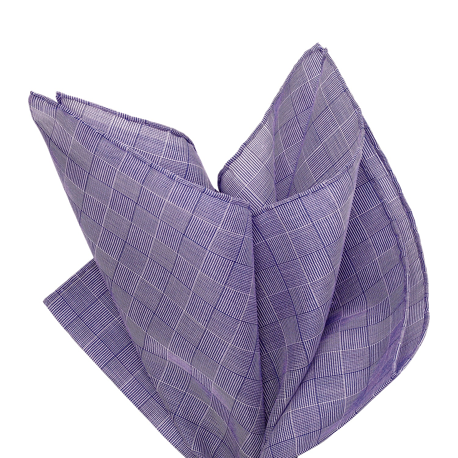 Simonnot Godard Purple Prince de Galles Pocket Square | KirbyAllison.com