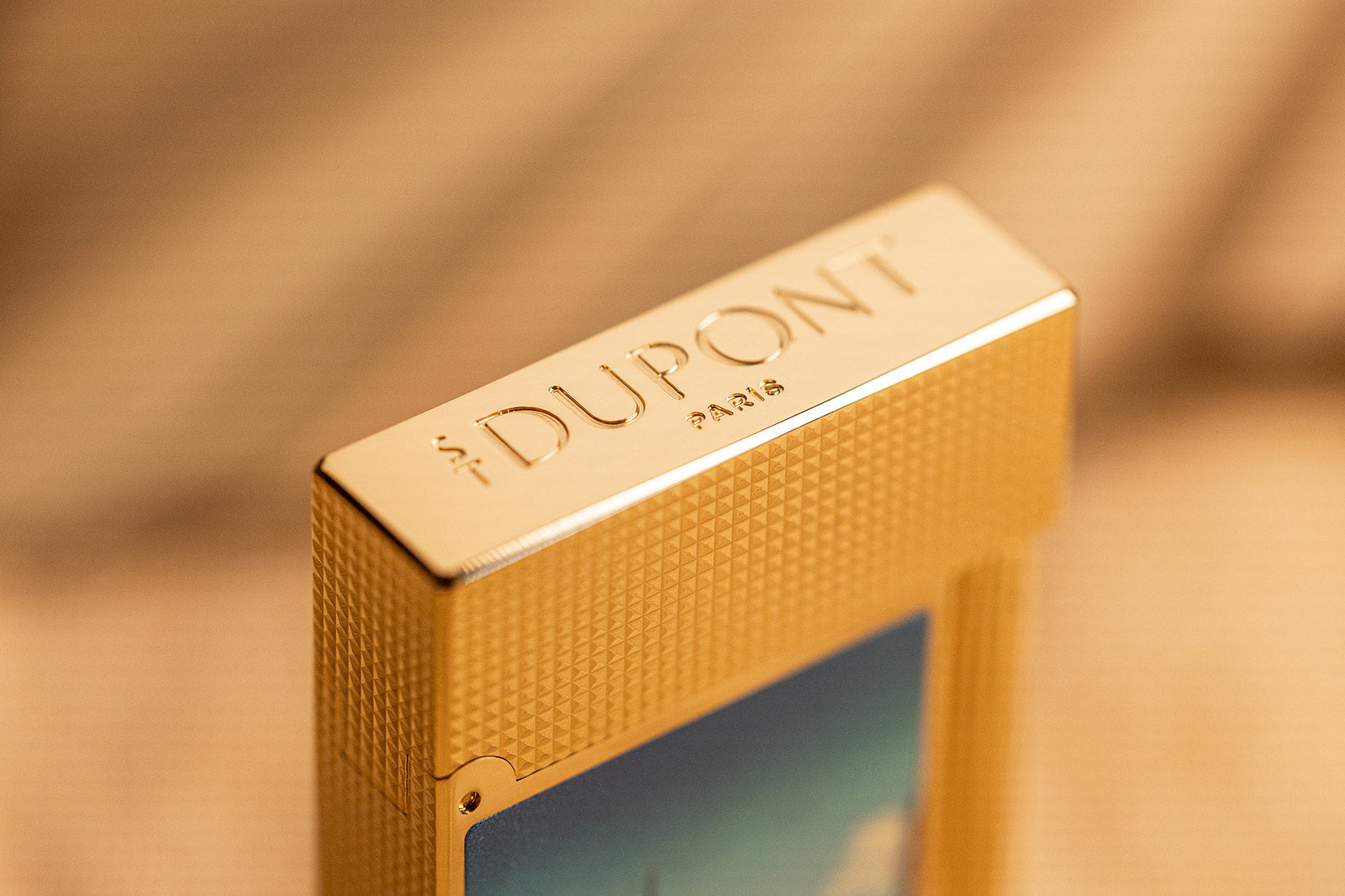 S.T. Dupont Line 2 Havana Dreams Gold Finish Lighter | KirbyAllison.com