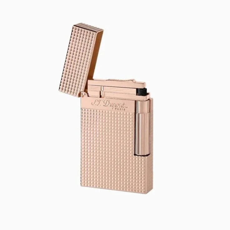 S.T. Dupont Line 2 Rose Gold Diamond Head Lighter | KirbyAllison.com