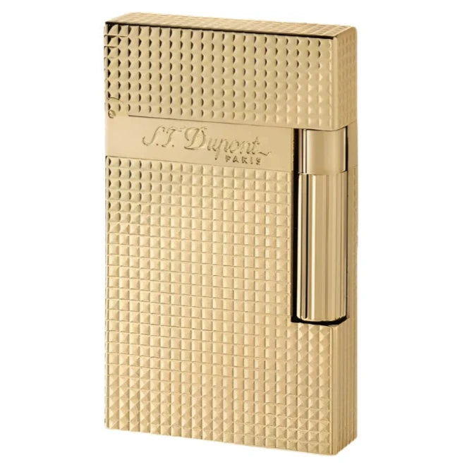 S.T. Dupont Line 2 Gold Diamond Head Lighter | KirbyAllison.com