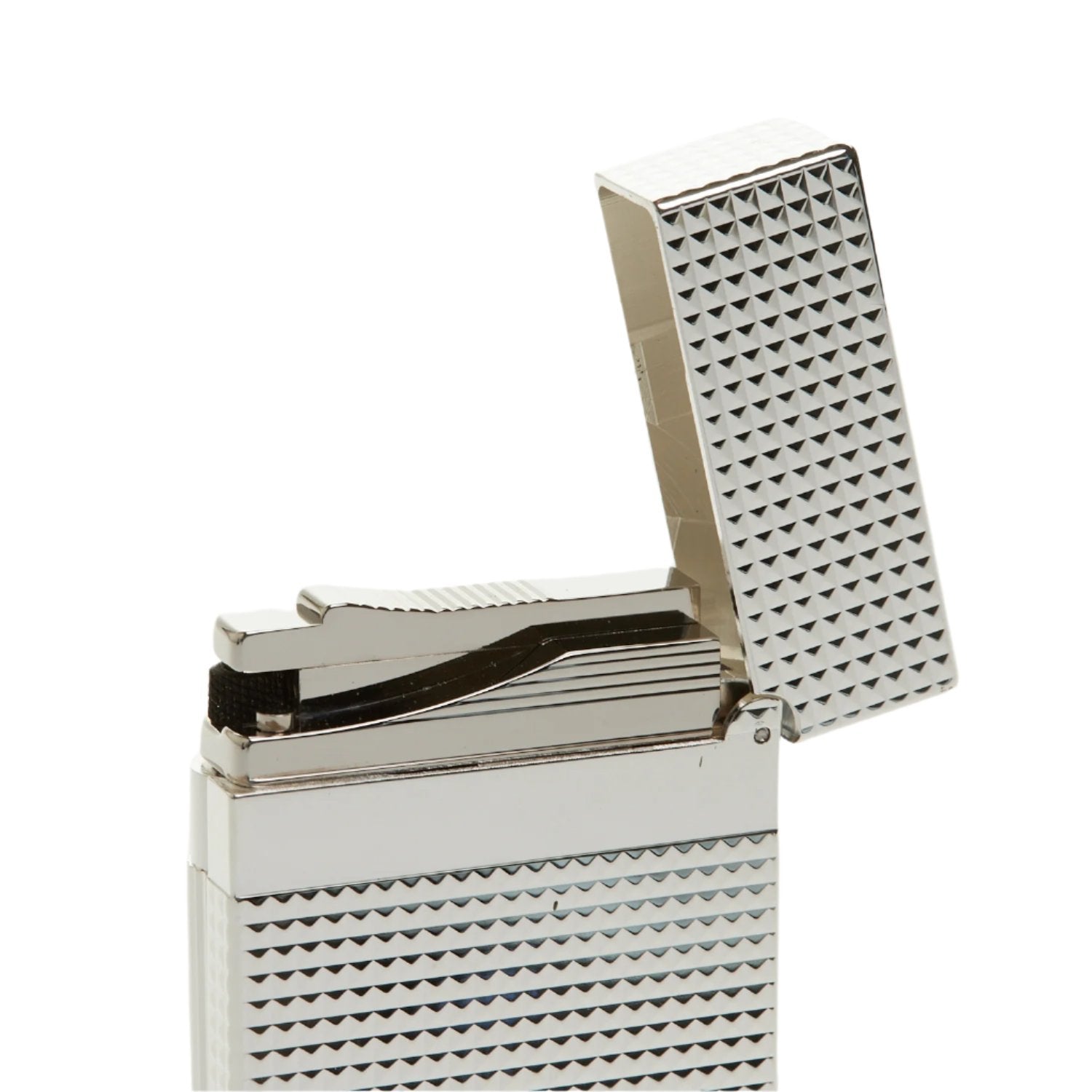 S.T. Dupont Line 2 Diamond Head Silver-Plated Lighter | KirbyAllison.com