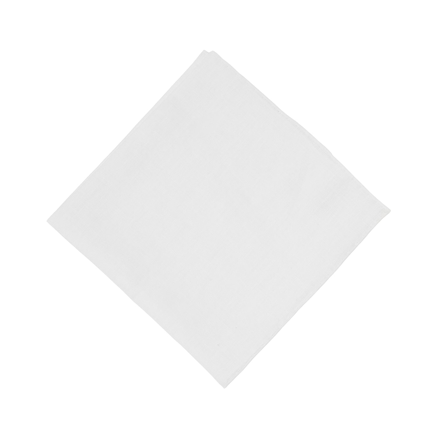 Simonnot Godard 100% Cotton Plain White Pocket Square | KirbyAllison.com