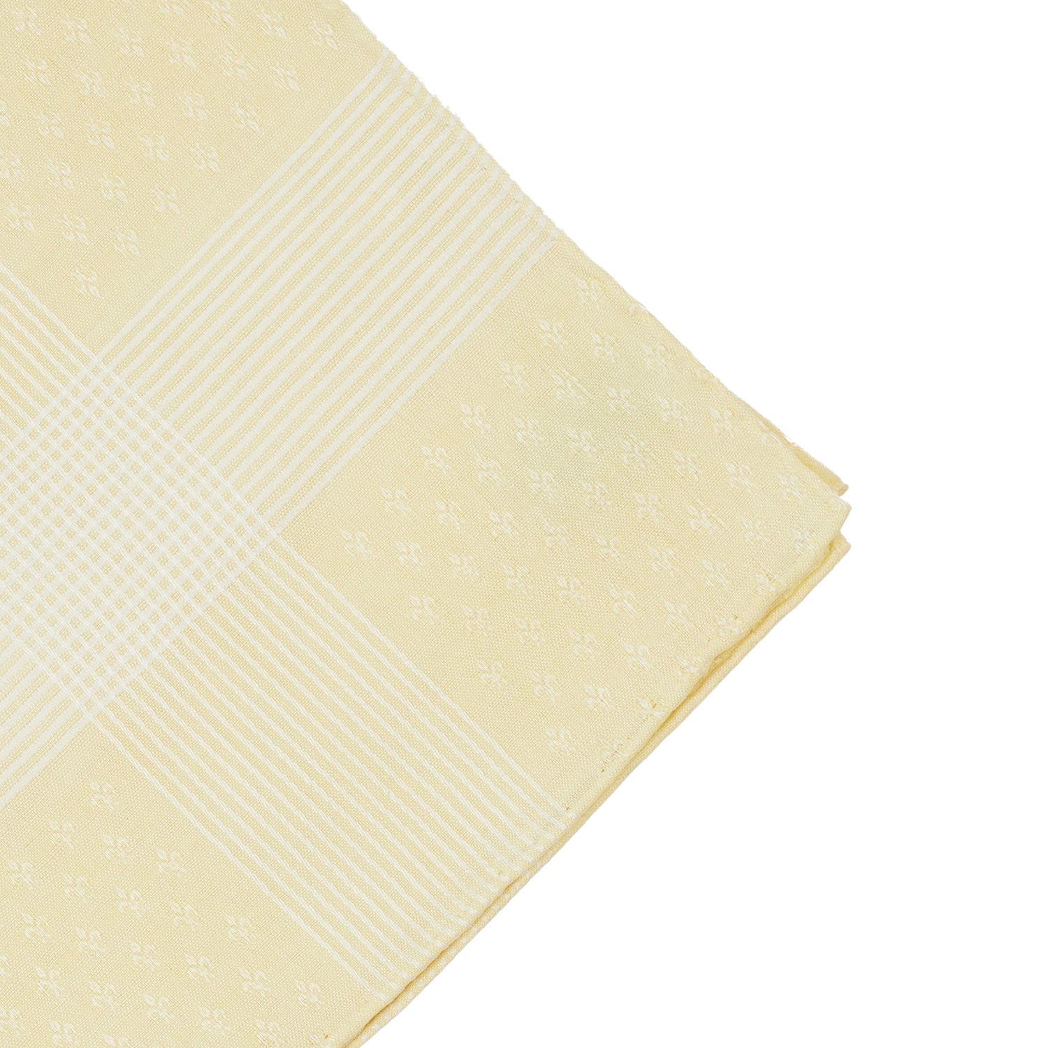 Simonnot Godard Fleur de Lys Jacquard Lemon Pocket Square ...