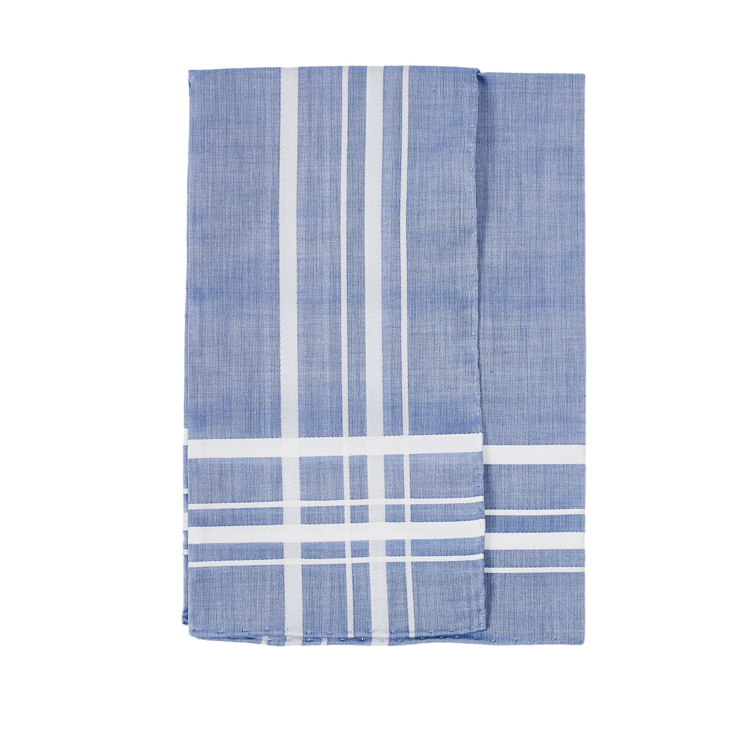 Simonnot Godard Blue & White Sonate Cotton Pocket Square | KirbyAllison.com