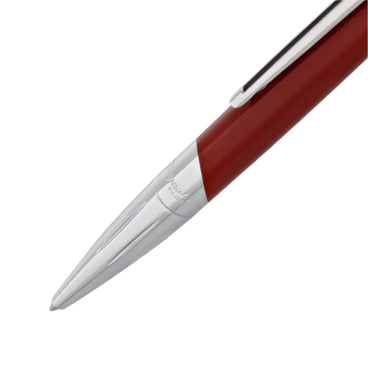 S.T. Dupont Defi Millennium Silver and Matte Red Ballpoint Pen ...