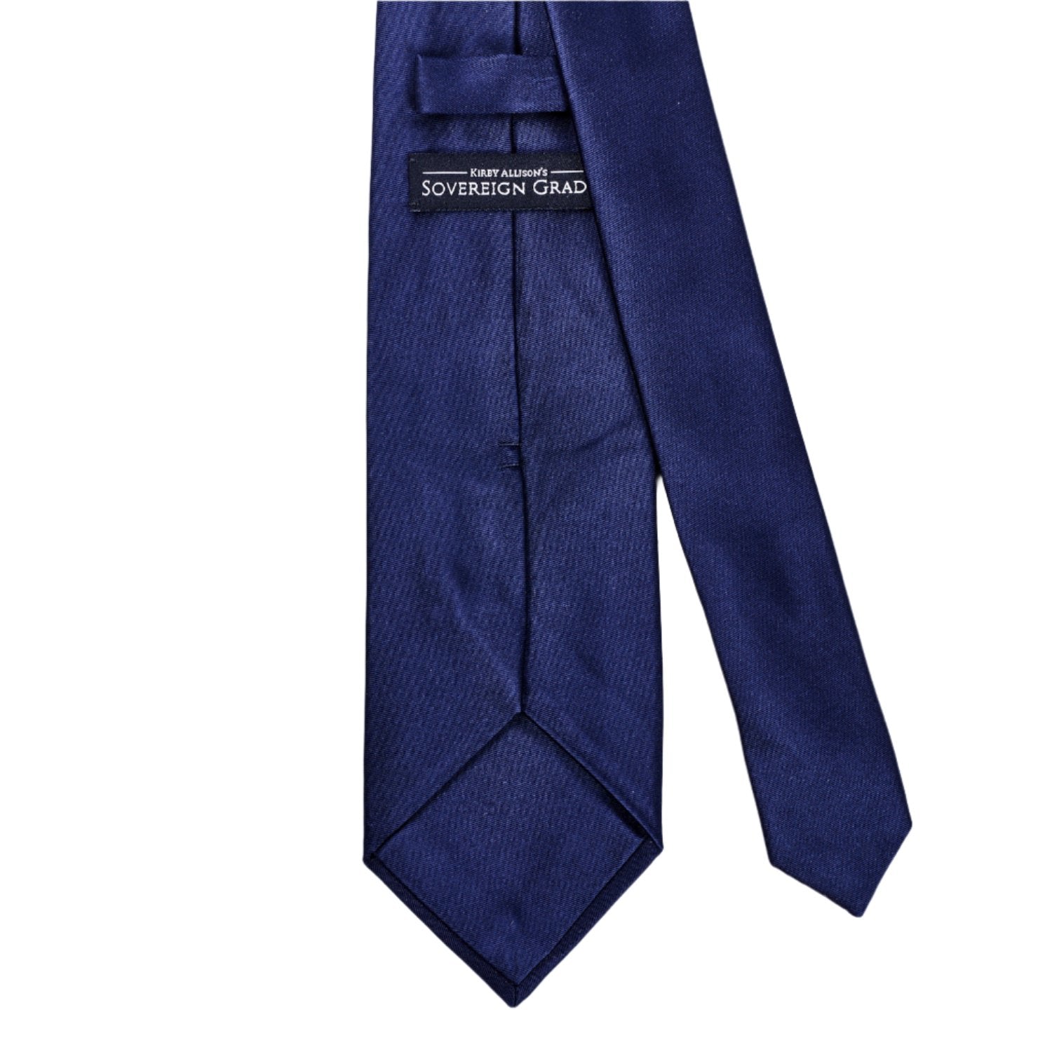 Sovereign Grade Midnight Blue Satin Tie, 150 cm | KirbyAllison.com